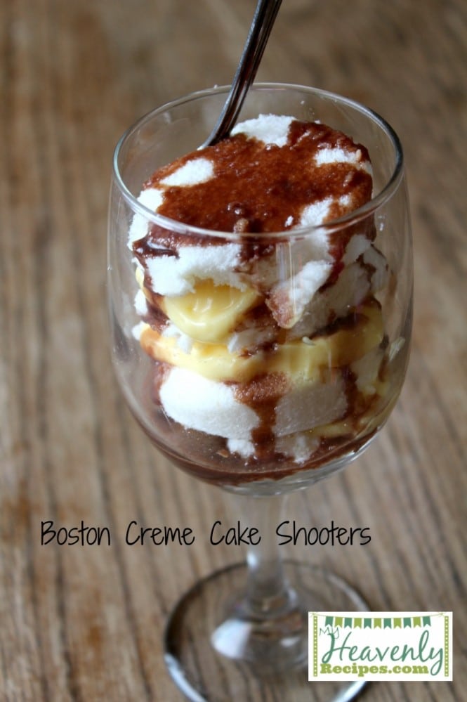 Boston Creme Cake Shooters - My Heavenly Recipes