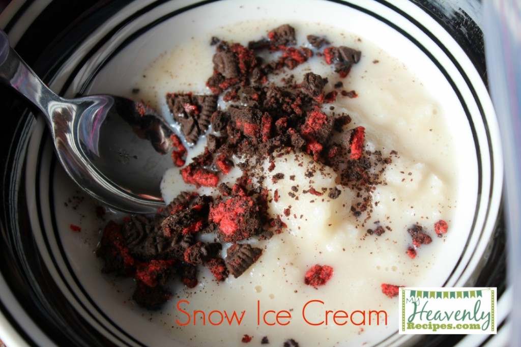 Snow Ice Cream - made with REAL snow! - My Heavenly Recipes