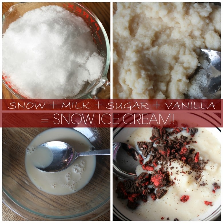 Snow Ice Cream - made with REAL snow! - My Heavenly Recipes