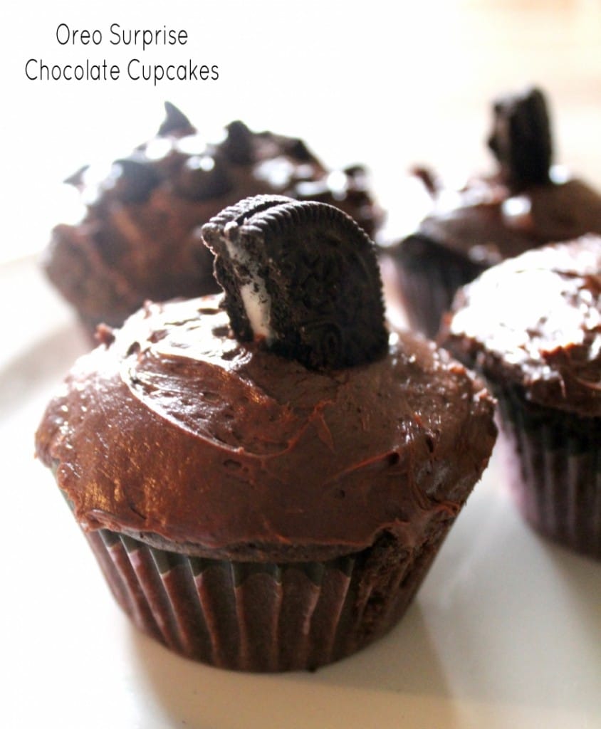Oreo Surprise Chocolate Cupcake - My Heavenly Recipes