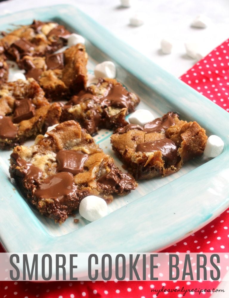 Smore Bars + Recipe Video - My Heavenly Recipes
