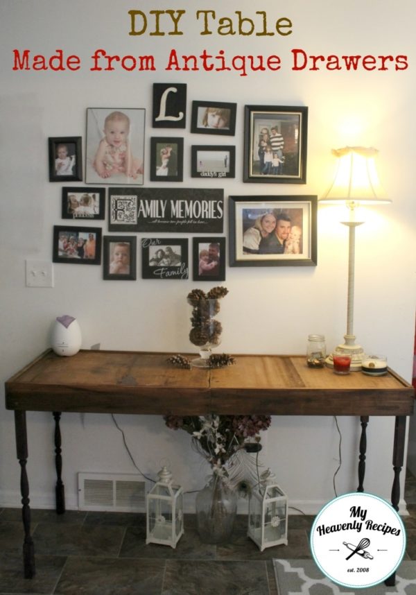 DIY Table Made From Old Drawers - My Heavenly Recipes