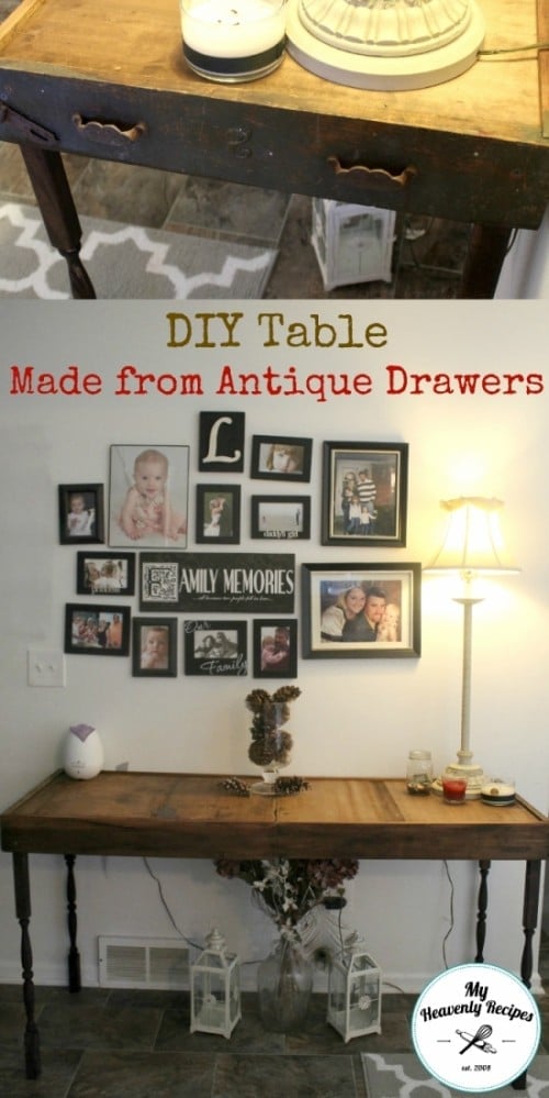 DIY Table Made From Old Drawers - My Heavenly Recipes