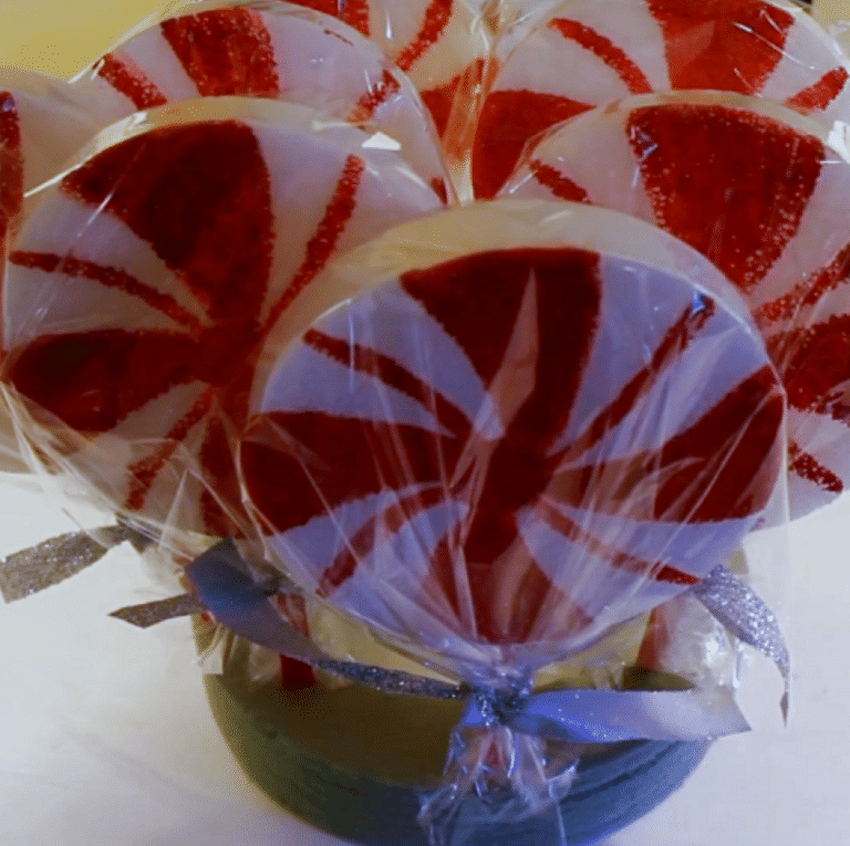 Styrofoam Circle Peppermint Decorations