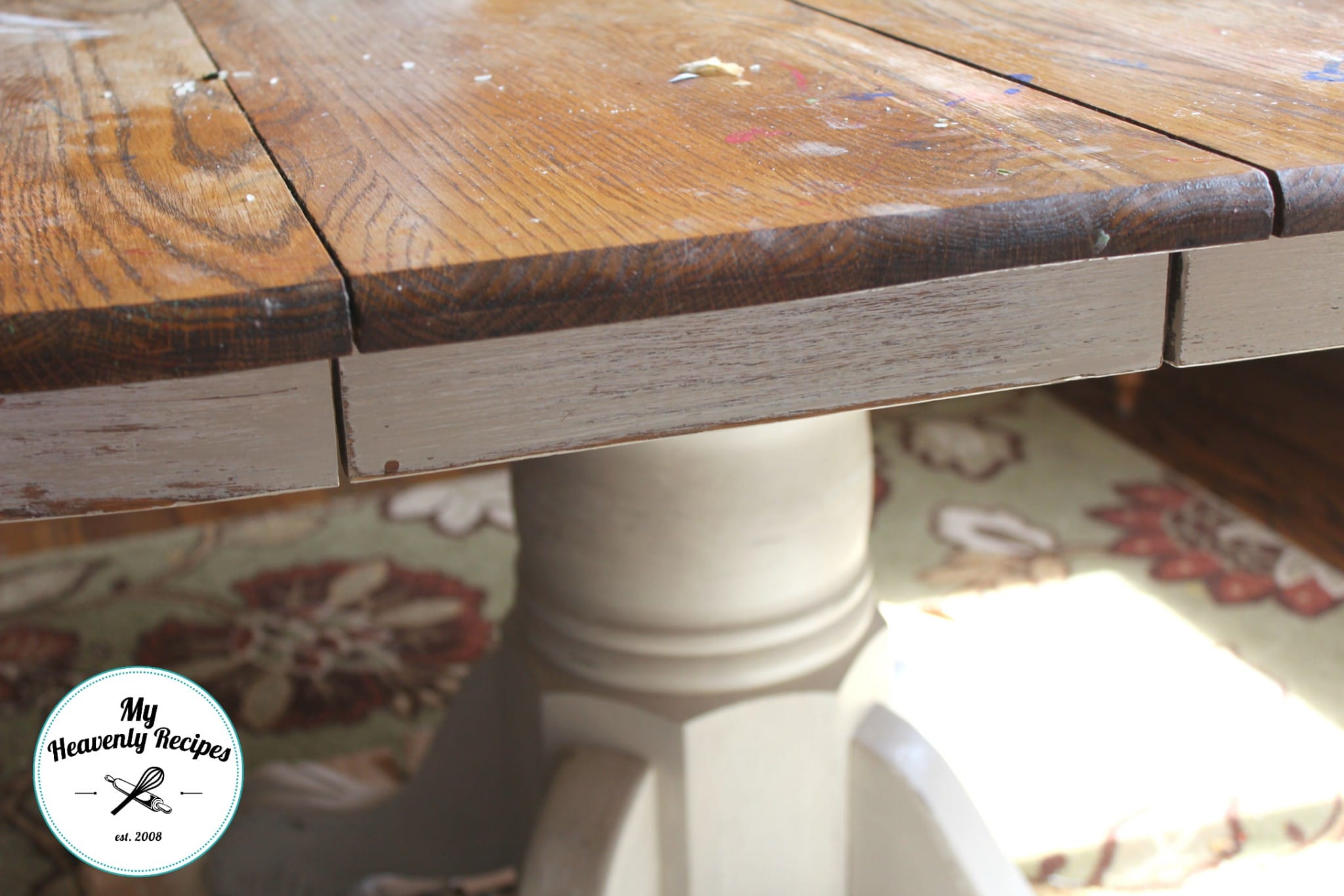 Farmhouse Inspired Dining Table Makeover - My Heavenly Recipes