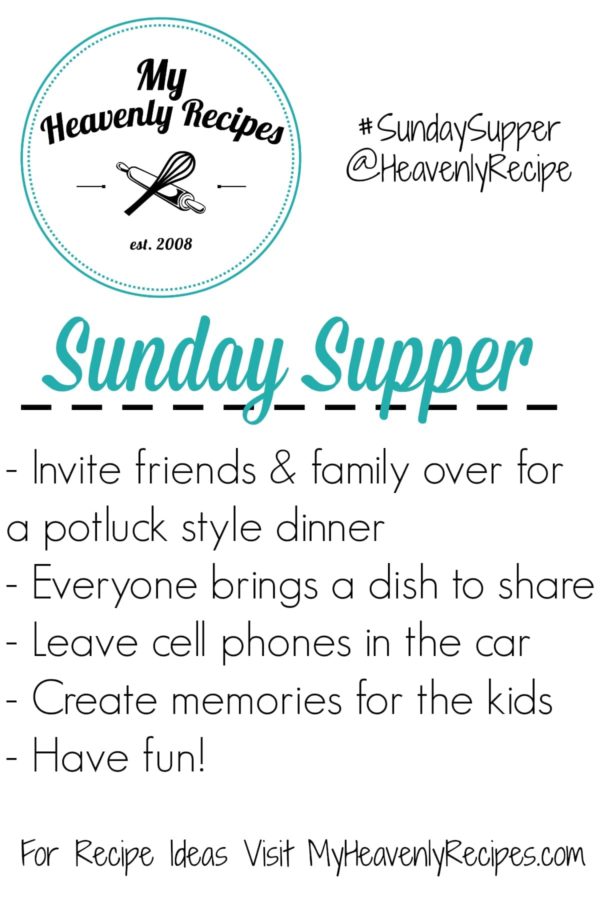 Sunday Dinner Invitations - FREE Printable - My Heavenly Recipes
