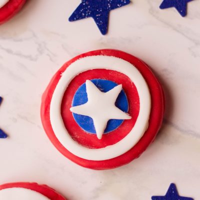 Captain America Cookies - My Heavenly Recipes