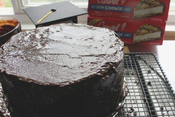 Ice Cream Graduation Cake with Chocolate Ganache + Recipe Video - My ...