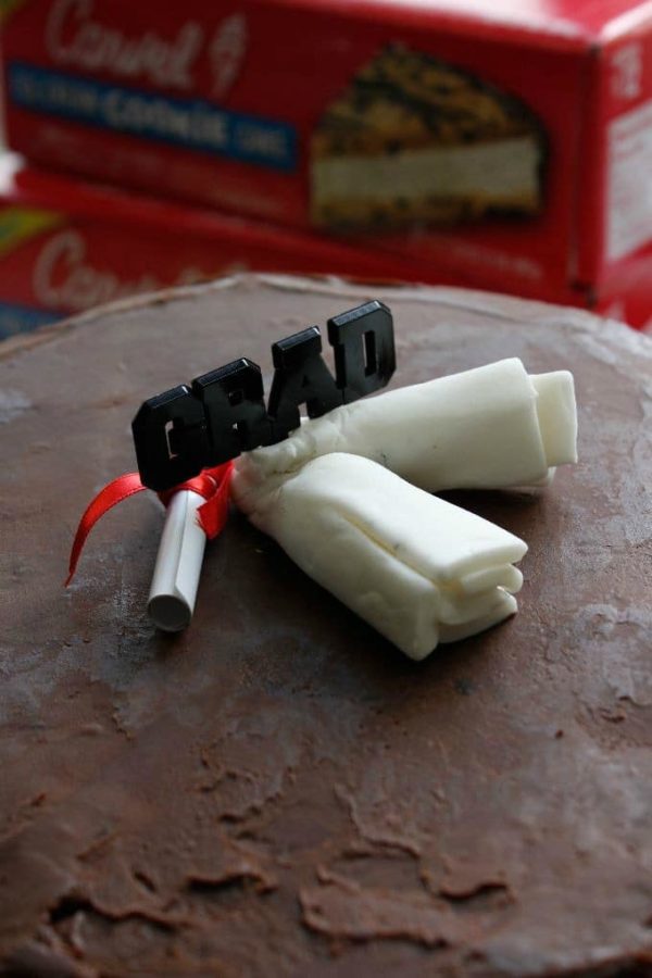 Ice Cream Graduation Cake with Chocolate Ganache + Recipe Video - My ...