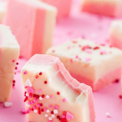 White Chocolate Valentine Fudge - My Heavenly Recipes