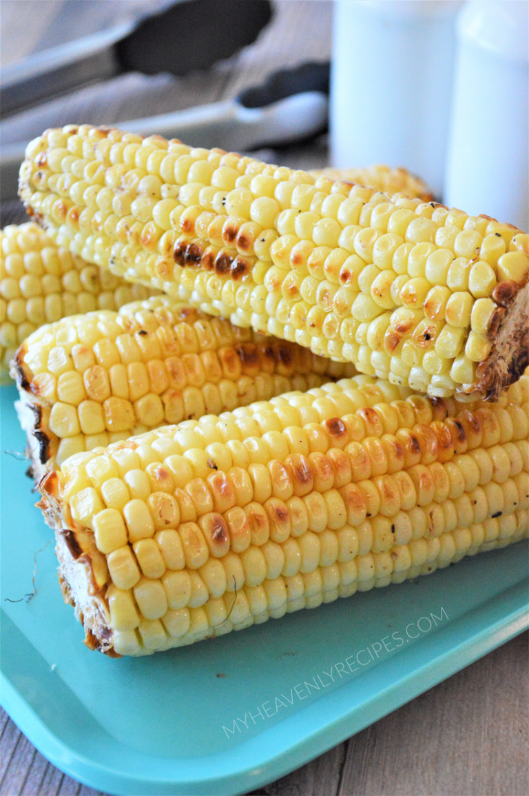Oven Roasted Corn on the Cob - My Heavenly Recipes