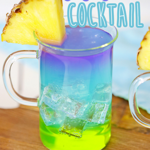Layered Mermaid Cocktail - My Heavenly Recipes