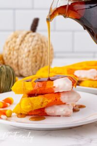 Candy Corn Waffles - My Heavenly Recipes