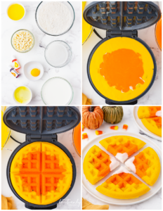 Candy Corn Waffles - My Heavenly Recipes