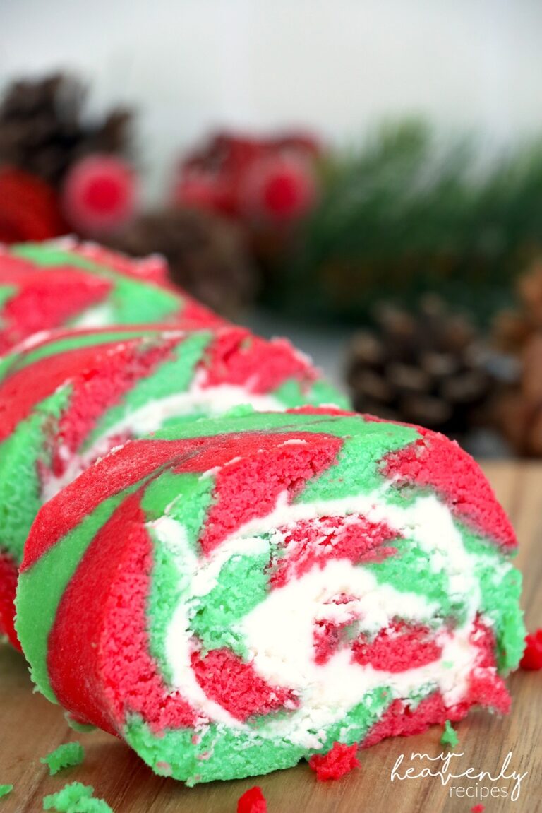 How to Make a Christmas Cake Roll - My Heavenly Recipes