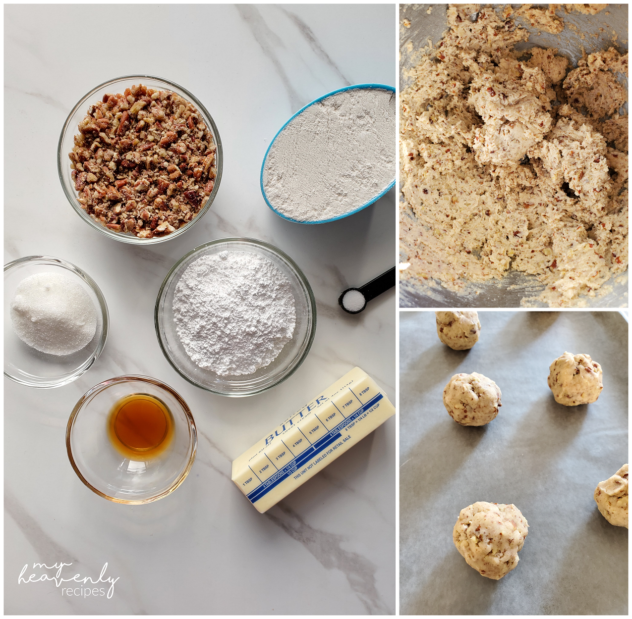 Pecan Ball Cookies - My Heavenly Recipes