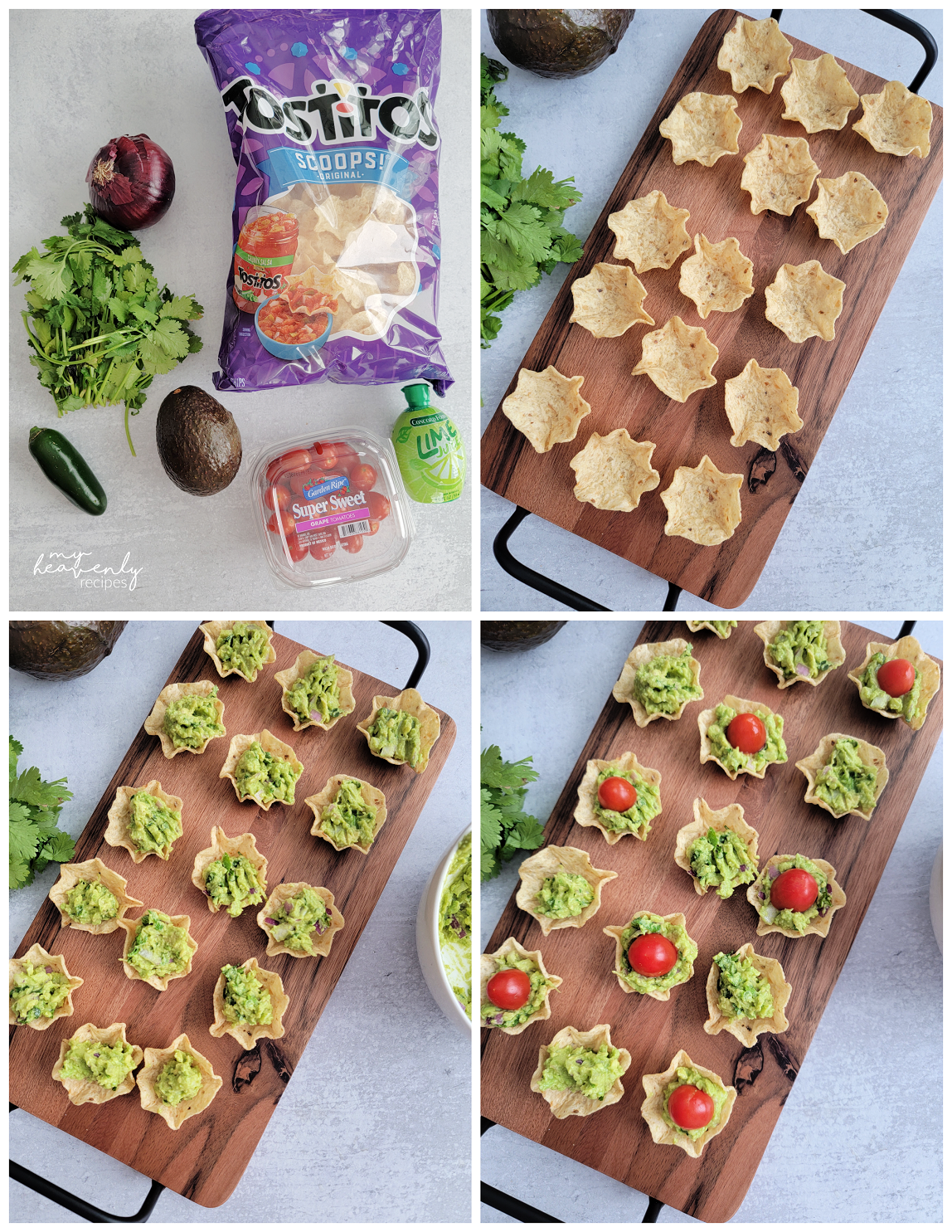Mini Guacamole Cups - My Heavenly Recipes
