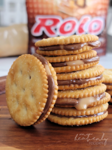 Chocolate Caramel Rolo Ritz Cookies - My Heavenly Recipes