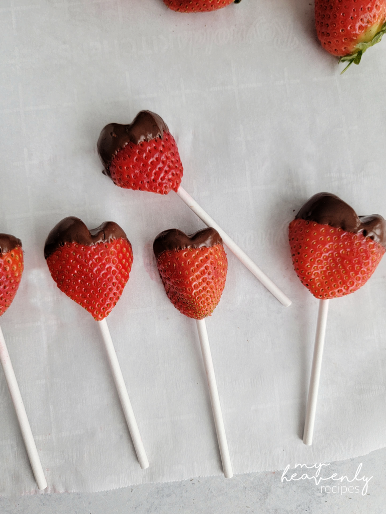 Strawberry Heart Pops - My Heavenly Recipes