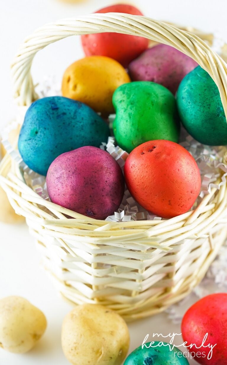 Potato Easter Egg Decorating - My Heavenly Recipes
