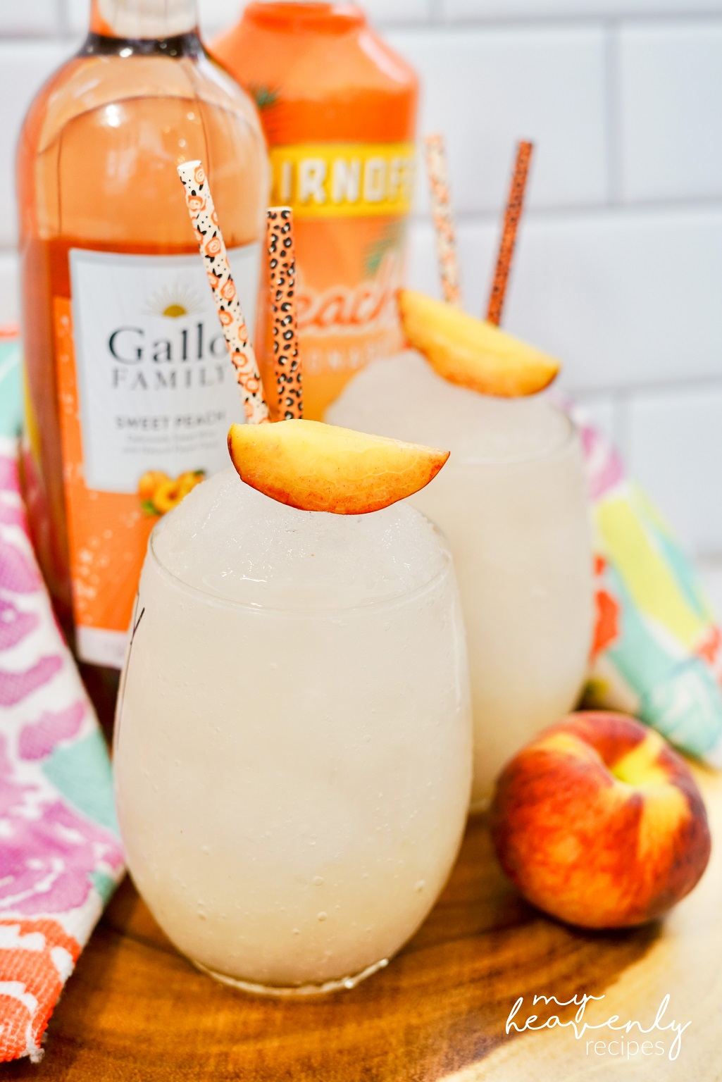 Peach Wine Slushies - My Heavenly Recipes