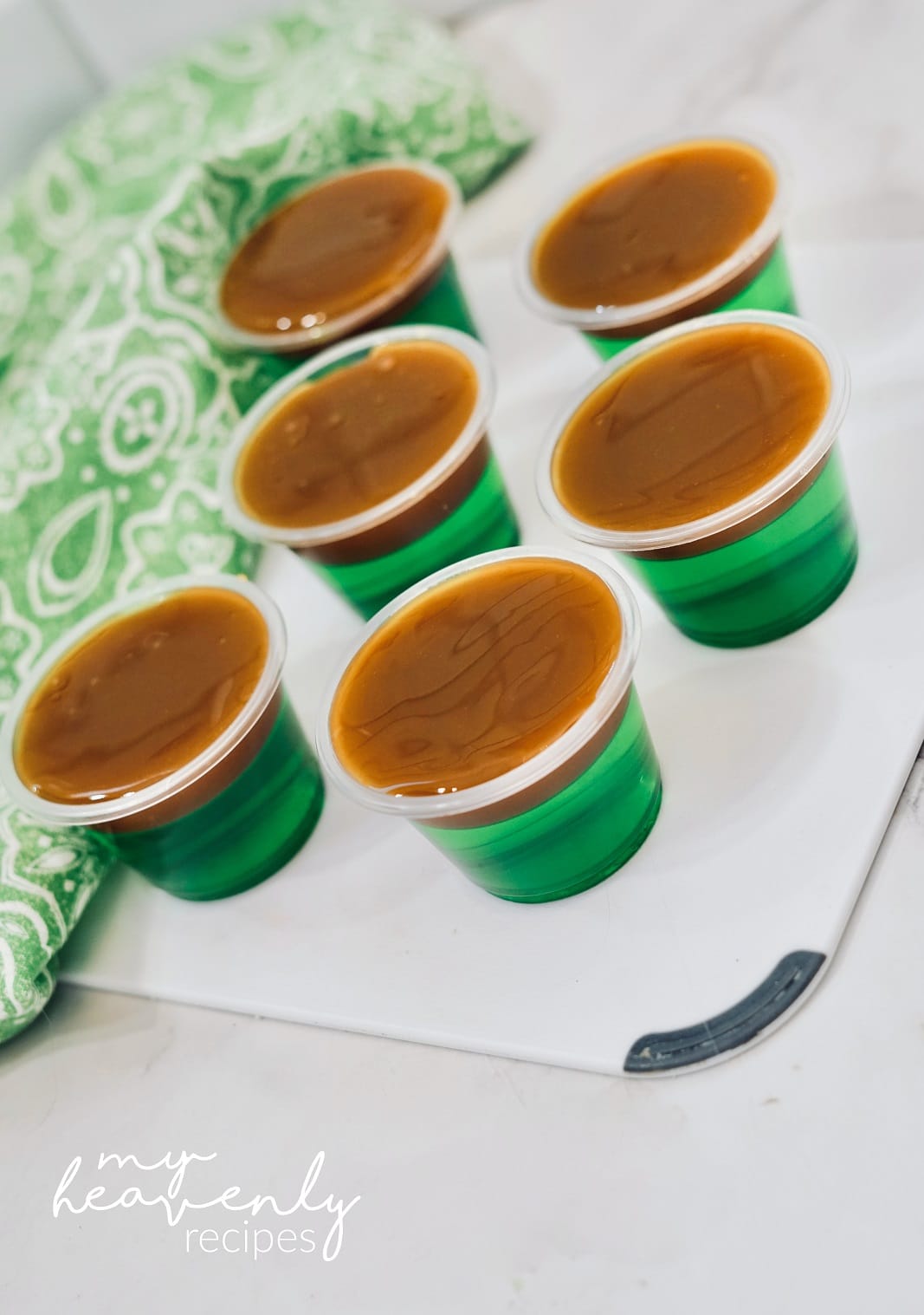 Caramel Apple Jello Shots - My Heavenly Recipes