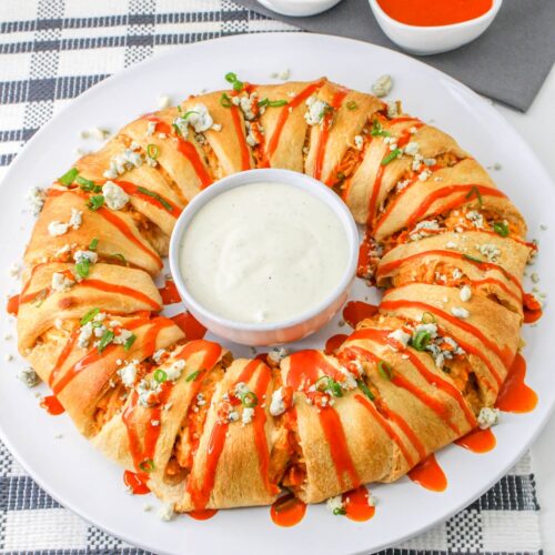 Buffalo Chicken Crescent Ring - My Heavenly Recipes