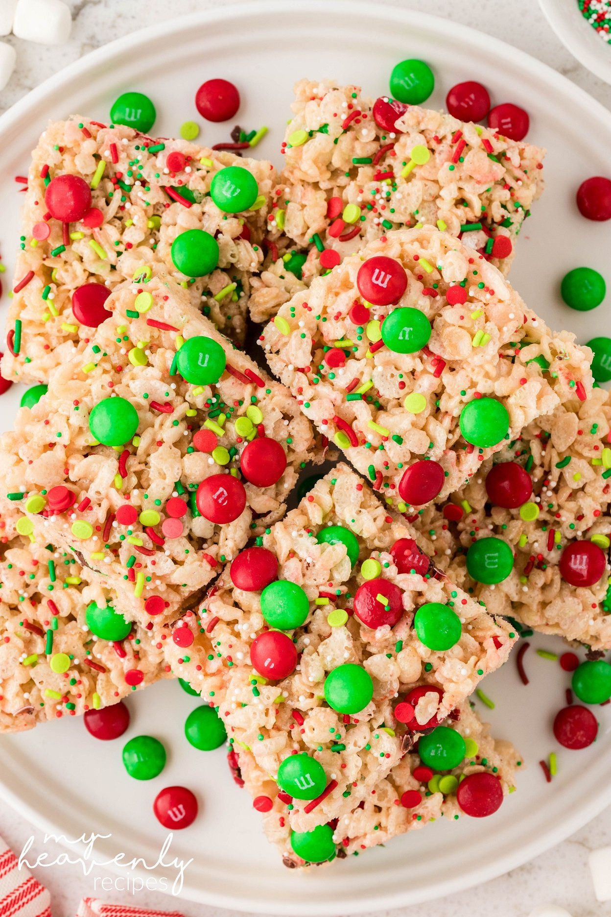 Christmas Rice Krispie Treats - My Heavenly Recipes