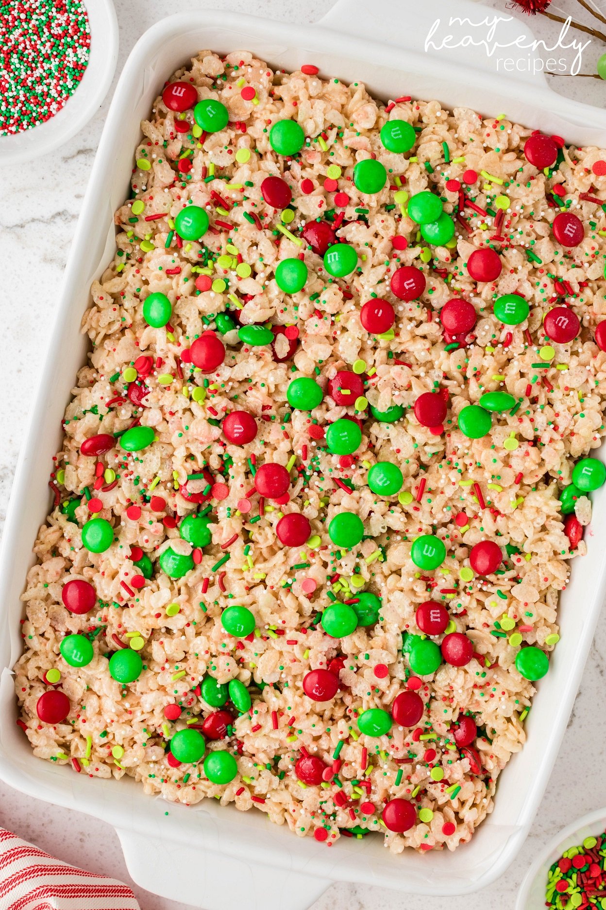 Christmas Rice Krispie Treats - My Heavenly Recipes