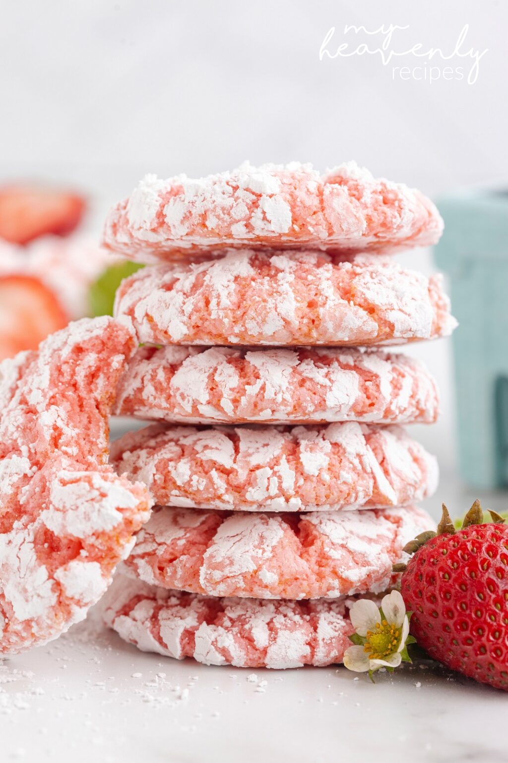 Cake Mix Strawberry Cookies - My Heavenly Recipes
