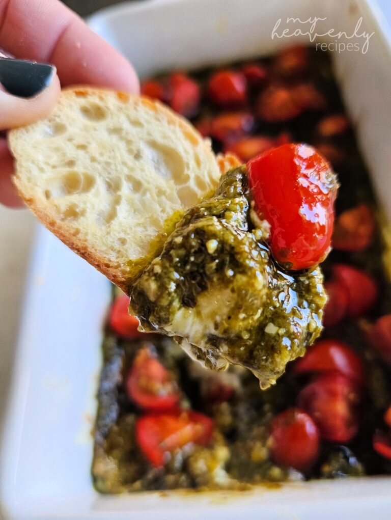 4 Ingredient Creamy Pesto Dip - My Heavenly Recipes