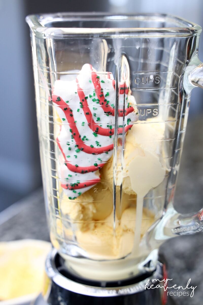 Little Debbie Christmas Tree Cake Shake - My Heavenly Recipes