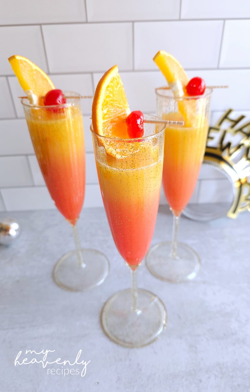 Orange Sunrise Mocktails - My Heavenly Recipes
