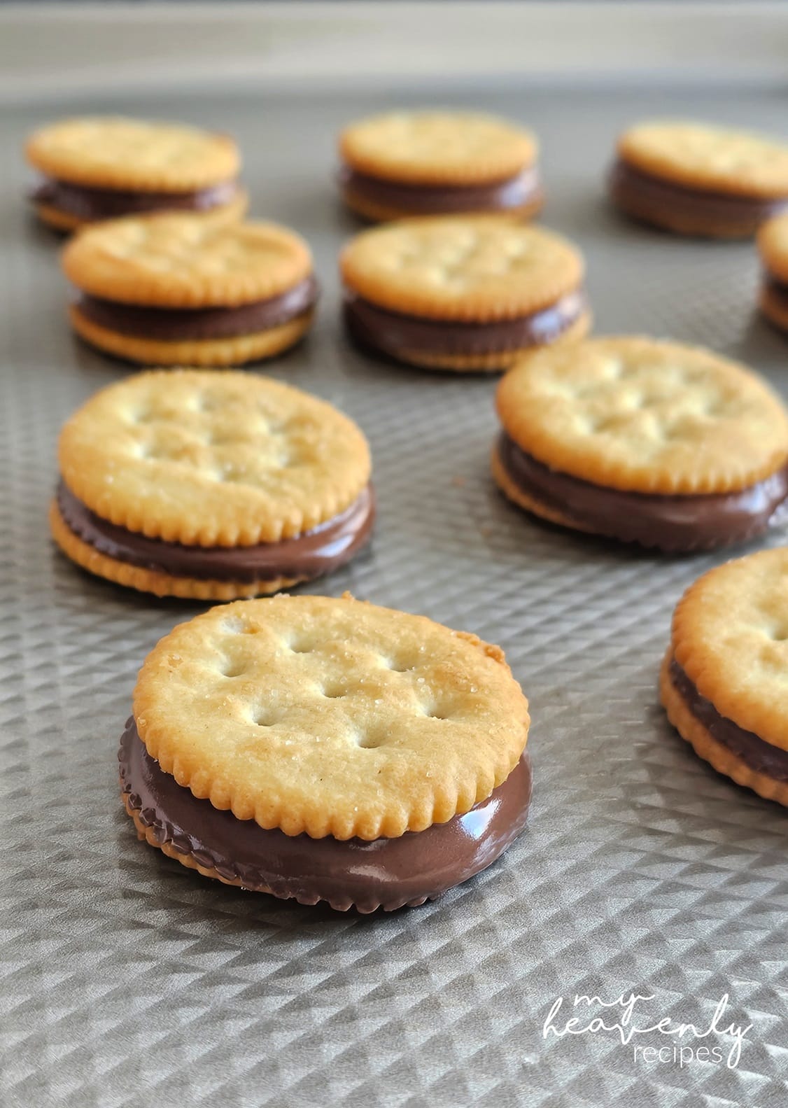 Peanut Butter Cup Thins Ritz Cookies - My Heavenly Recipes