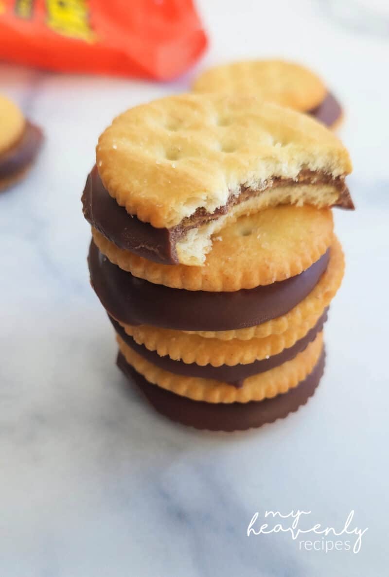 Peanut Butter Cup Thins Ritz Cookies - My Heavenly Recipes