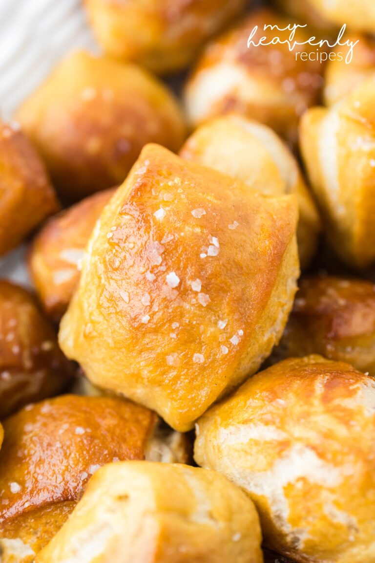 Pretzel Bites with Cheese Sauce Recipe - My Heavenly Recipes