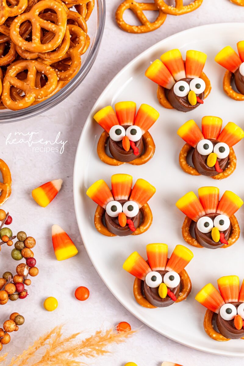 Rolo Pretzel Turkeys - My Heavenly Recipes
