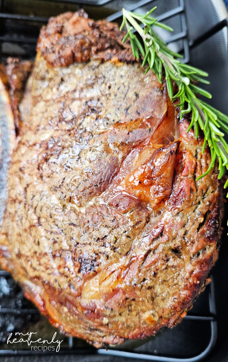 Garlic Rosemary Crusted Prime Rib Recipe - My Heavenly Recipes