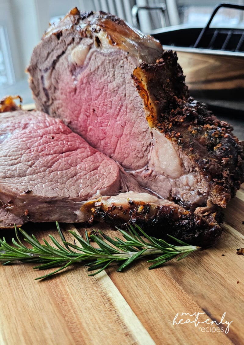 Garlic Rosemary Crusted Prime Rib Recipe - My Heavenly Recipes